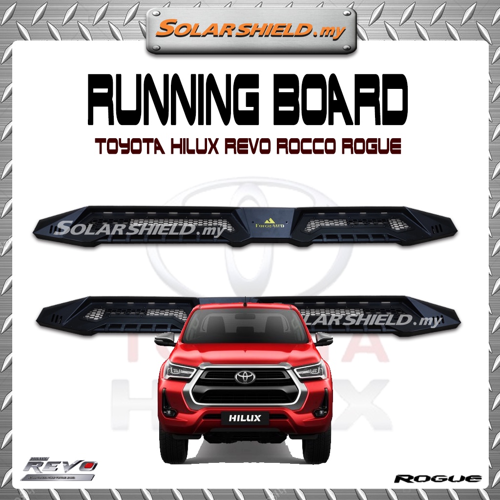 Toyota Hilux Revo Rocco Rogue V9 Steel Side Soor Step Running Board ...