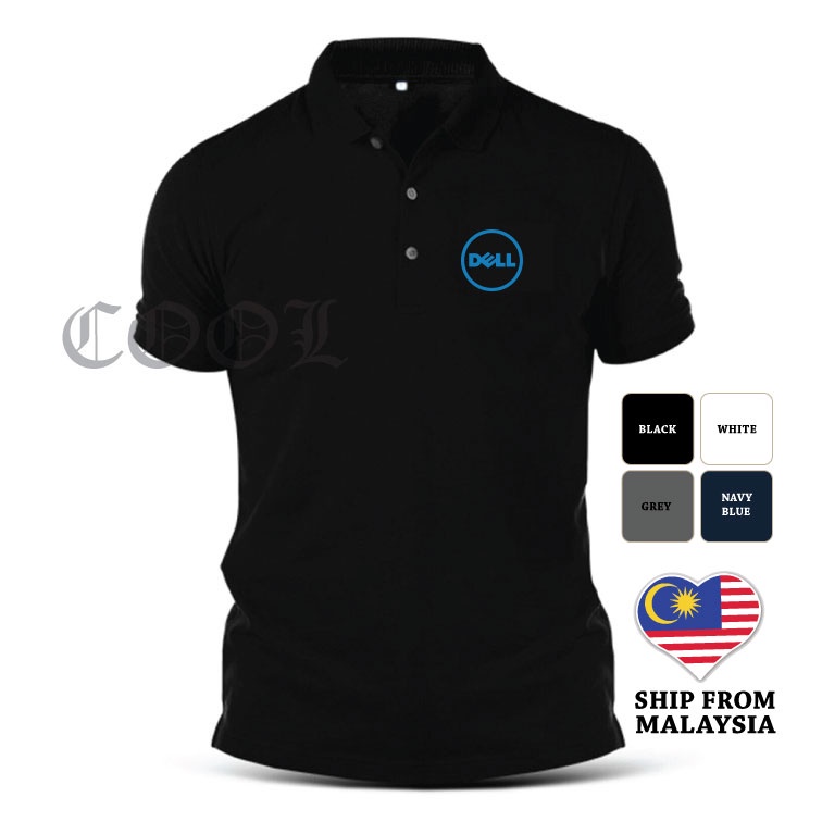 Dell Laptop PC Desktop Polo Tee T-Shirt Embroidery Logo EDR-161 ...