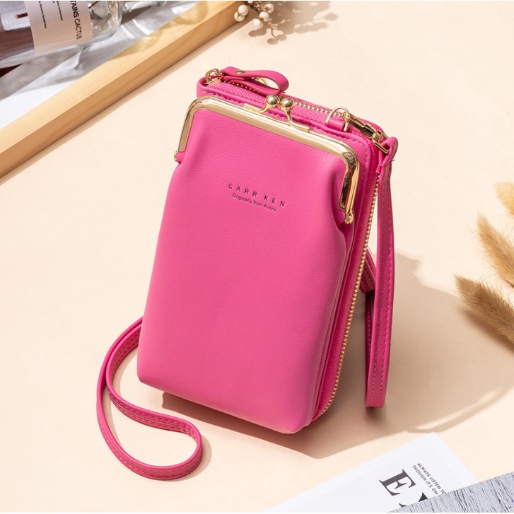 Carrken sling bag women phone hand carry beg wanita wallet long zipper ...