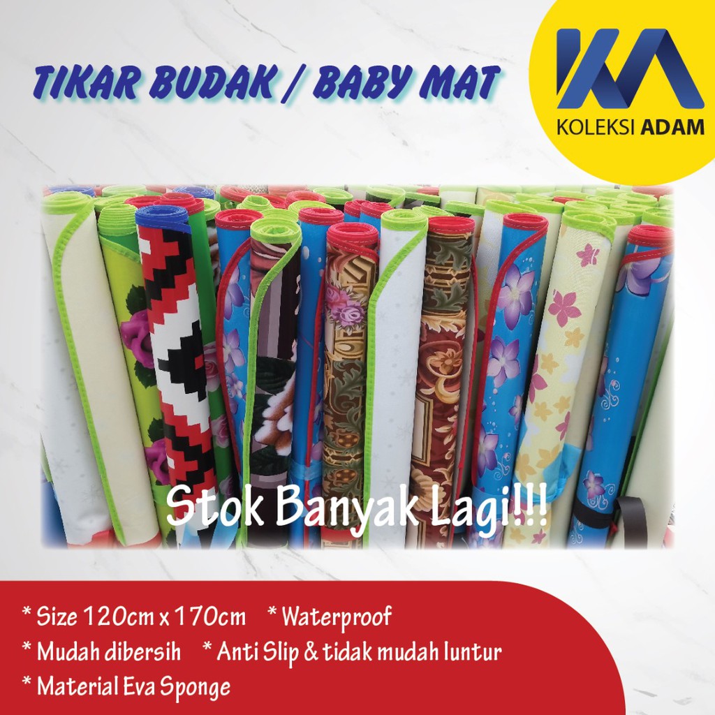 Tikar Budak (46in x 62in = 118cm x 158cm) Tikar Plastik, Tikar Evamatic ...