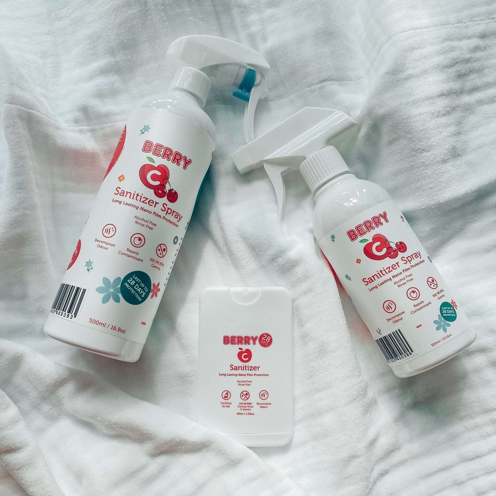 Berry C Sanitizer Spray🍒 Long Lasting Nano Film Protection 🍒 Hand ...