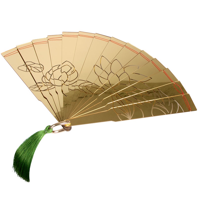 Anime Demon Slayer Douma Golden Fan Cosplay Props Kimetsu No Yaiba ...