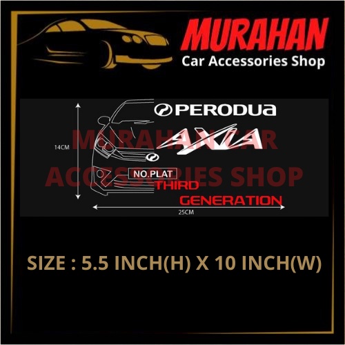 [READY STOCK] Perodua Axia third generation shape&words sticker (PM ME ...