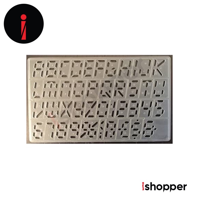 Cox 20 mm Digital style lettering stencils template upper case alphabet ...