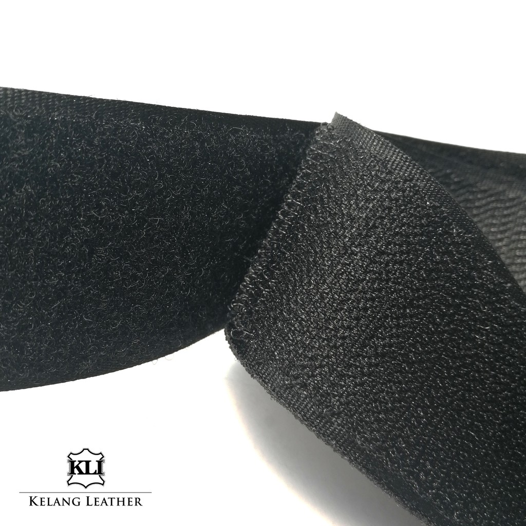 Black Velcro Tape 25mm 40mm 50mm Non-Adhesive Non Stick Hook Loop ...