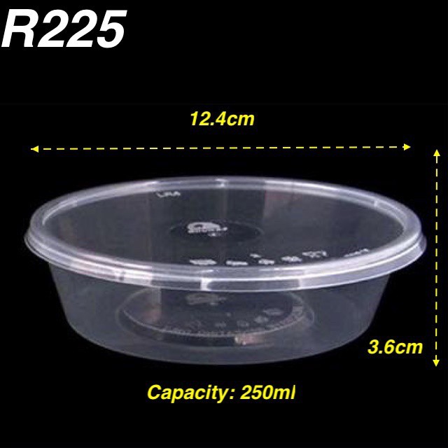 Round Plastic Food Container With Lid / Bekas Plastik Bulat Microwave ...