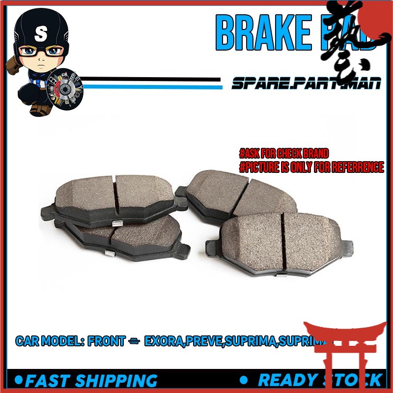 DISC BRAKE PAD (FRONT) - PROTON EXORA BOLD TURBO CFE PREVE TURBO (1 SET ...