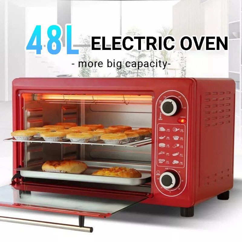 Ketuhar elektrik ♪🔥 ORIGINAL 🔥48L Electric Oven Large Capacity Big Size ...