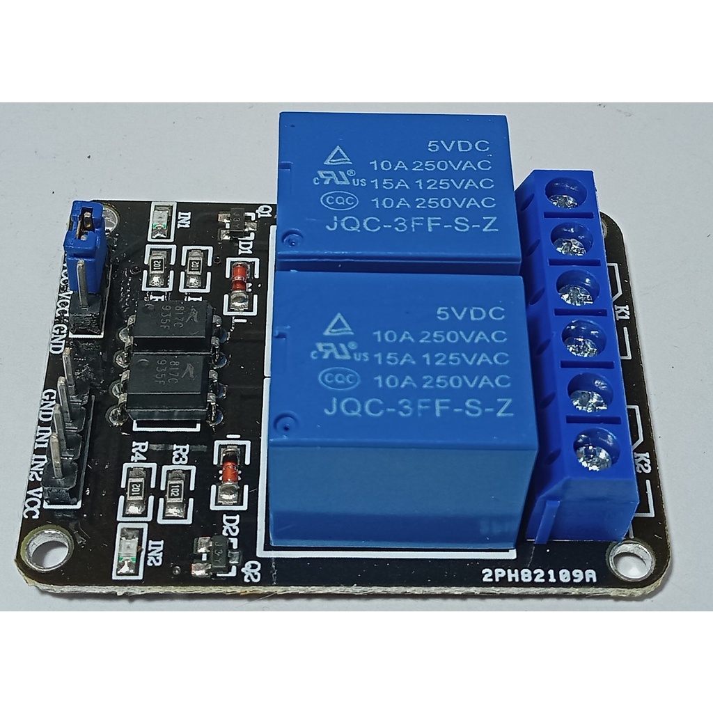 Cleaning Warehouse Relay Module 5V 2 channels OPTOCOUPLER 10A 250VAC ...