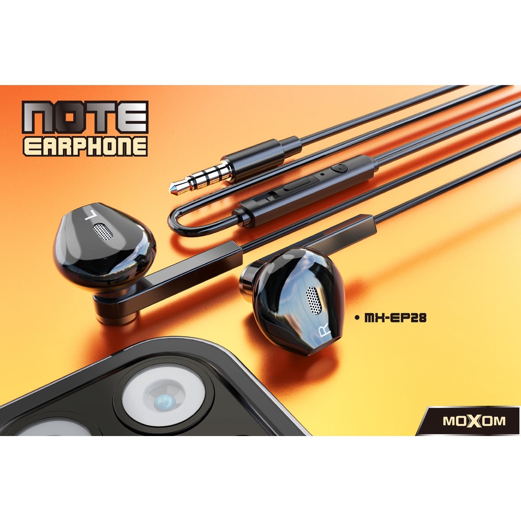 Moxom original dynamic bass stereo hifi audio music in ear earphone ...
