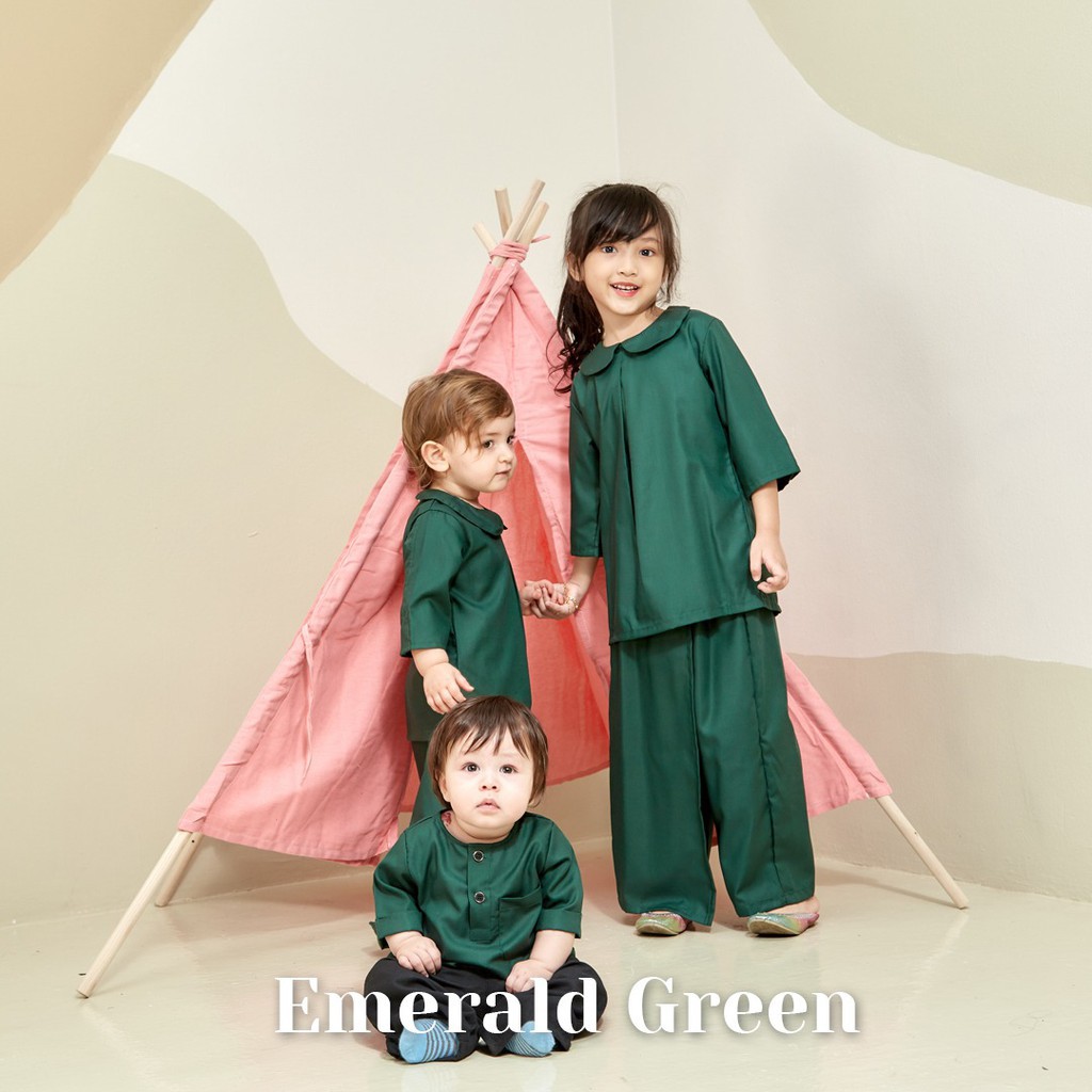 Baju Raya By Laboo Set Family Sedondon 15 Warna - Emerald Green ...