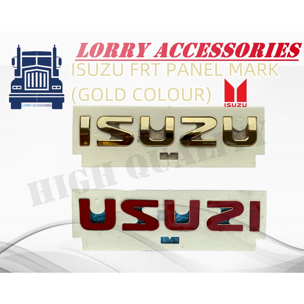 ISUZU FRT PANEL MARK (GOLD COLOUR) | Shopee Malaysia
