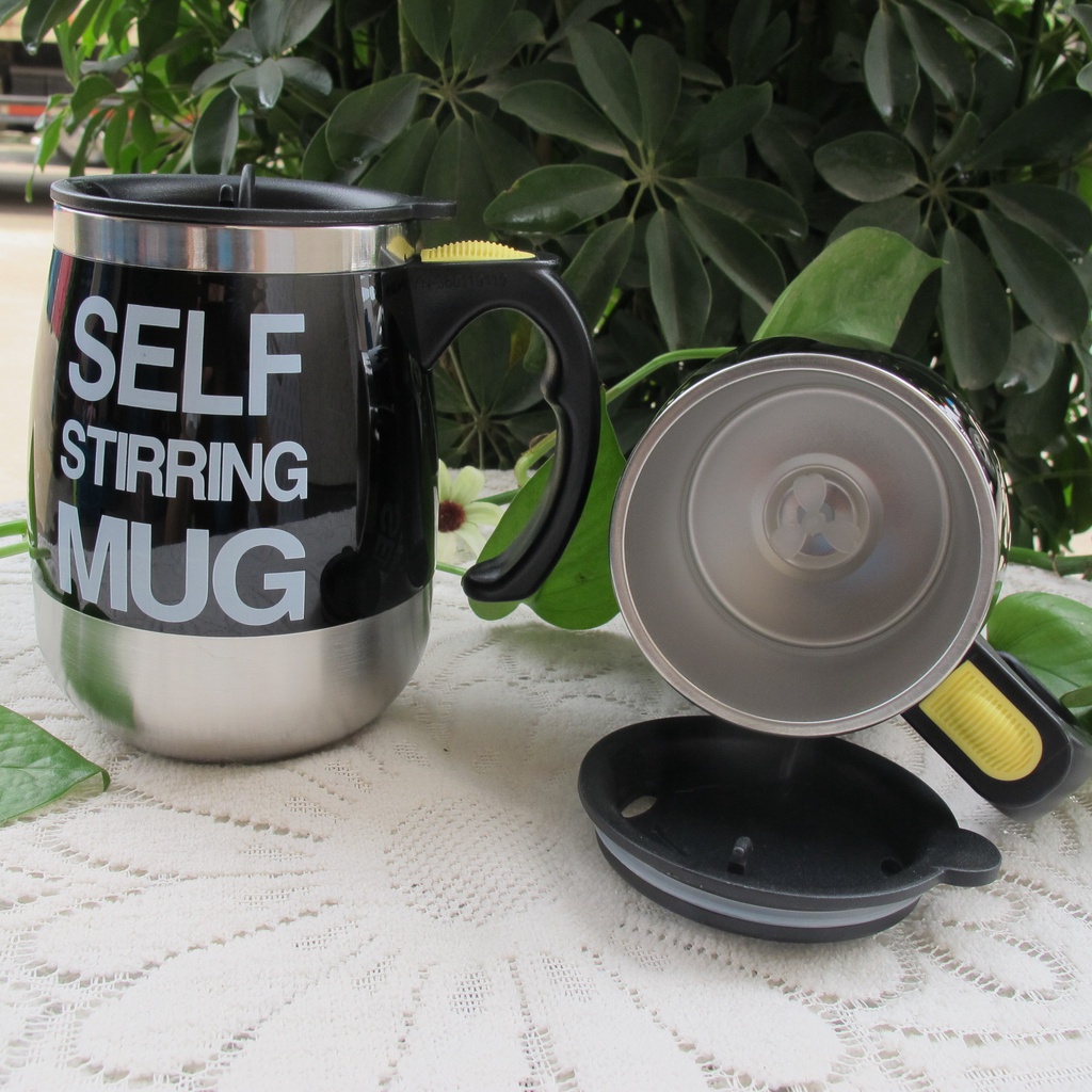 【ShopWithJoy】450ml Self Stirring Mug Stainless Steel Auto Mix Mug Cawan ...