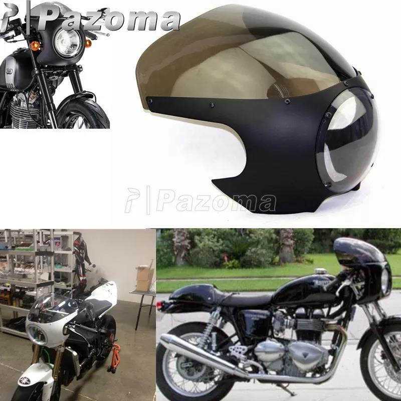 Pazoma Matte Black Smoke Cafe Racer Style Drag Racing Viper Fairing ...