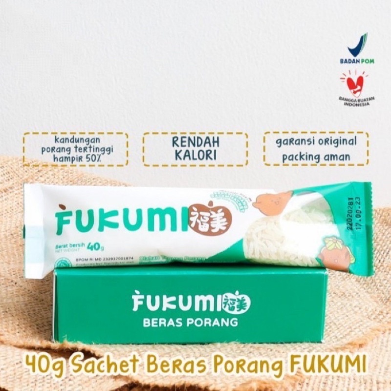 Fukumi Porang Rice Sachet No Need to Wash Just Pour Hot Water Practical ...
