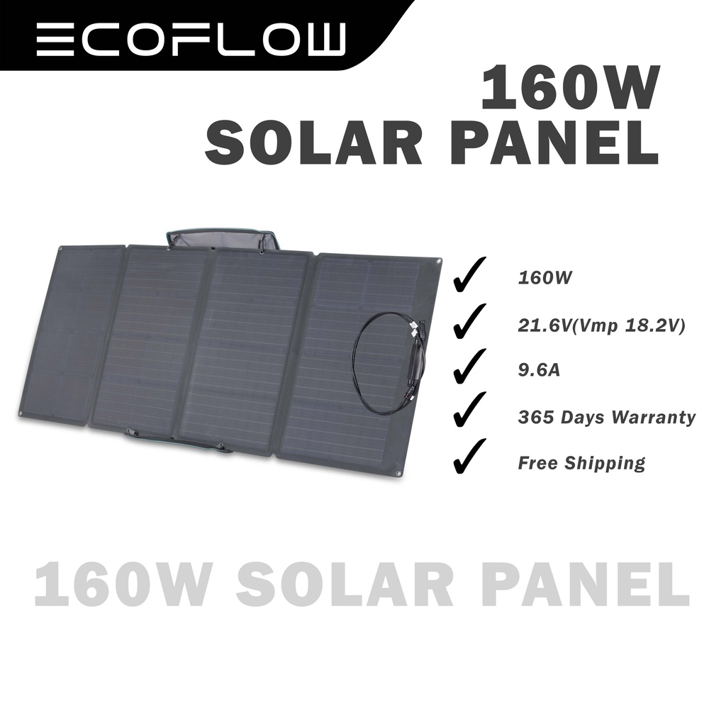 EcoFlow 160W Solar Panel Kit for Power Station Supply Foldable Charger ...