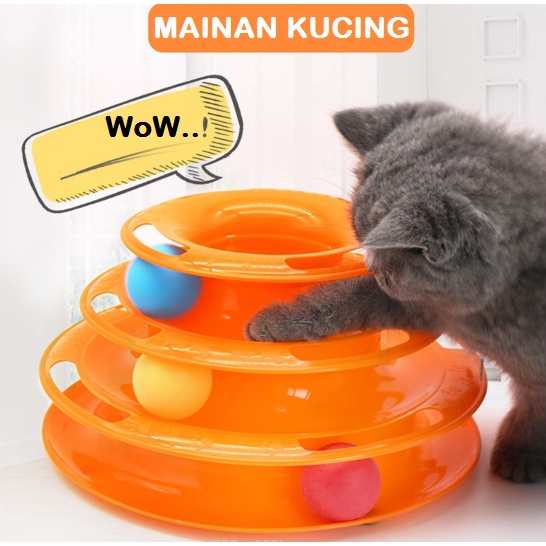 Mainan Kucing Cat Toys Bola Bertingkat Cat Spinning Balls 4 Layer 3 ...