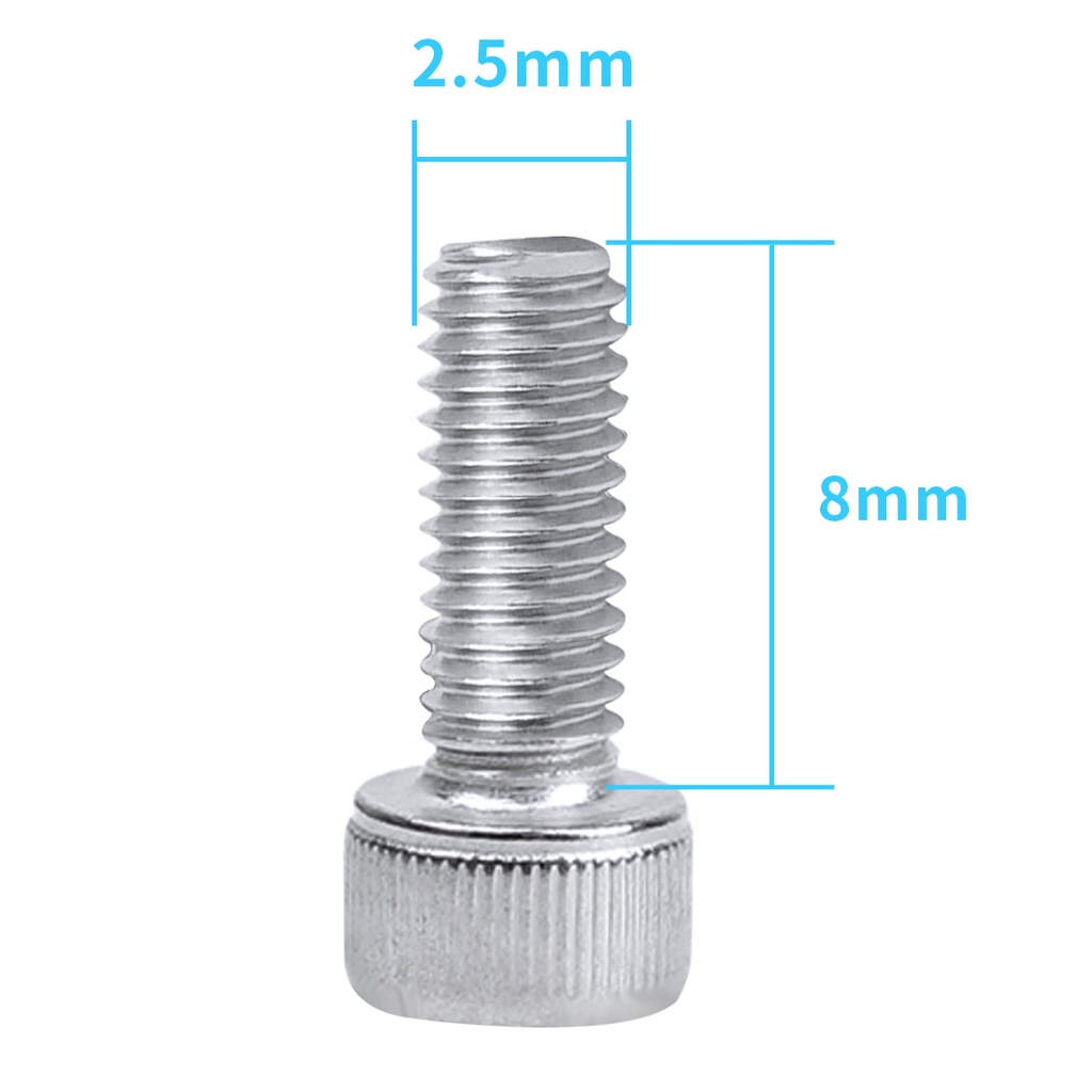 XT-XINTE 10Pcs M2.5 M3 M4 Hexagon Socket Head Cap Screws Allen Hex Socket Head Screw Bolt ...