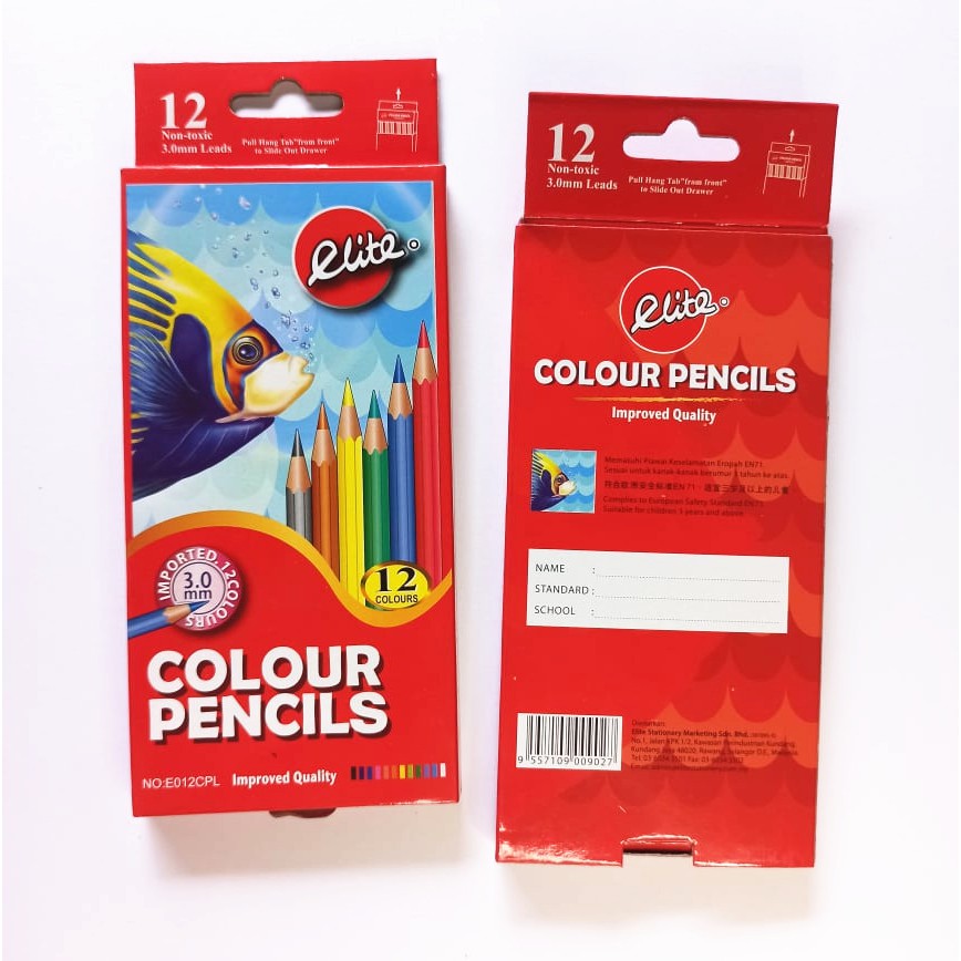 Elite Colour Pencil 12's (7") | Shopee Malaysia