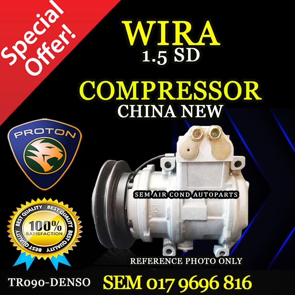 PROTON WIRA 1.5CC SANDEN SD TR090 TO DENSO CHINA NEW COMPRESSOR ...