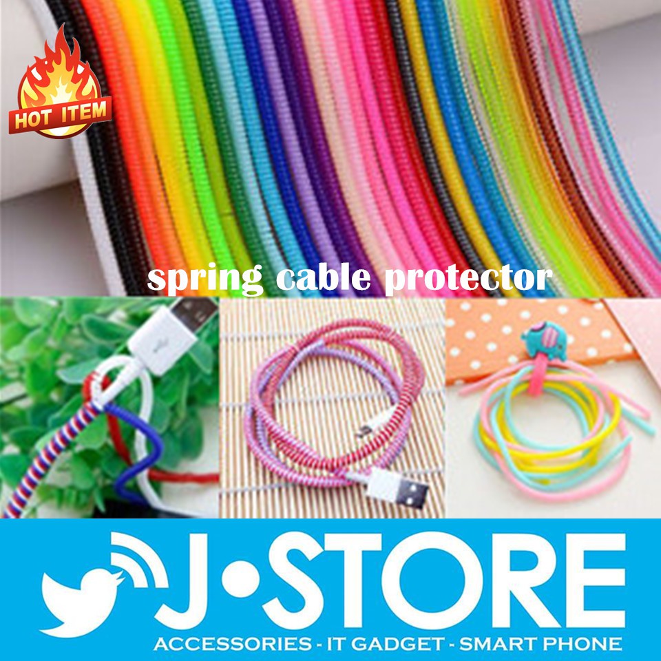 CABLE SPRING PROTECTOR Headphone USB Protector Cover Line Spring ...