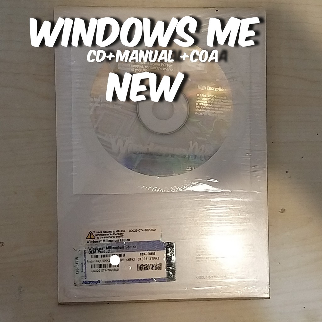 WINDOWS ME CD+MANUAL+COA | Shopee Malaysia