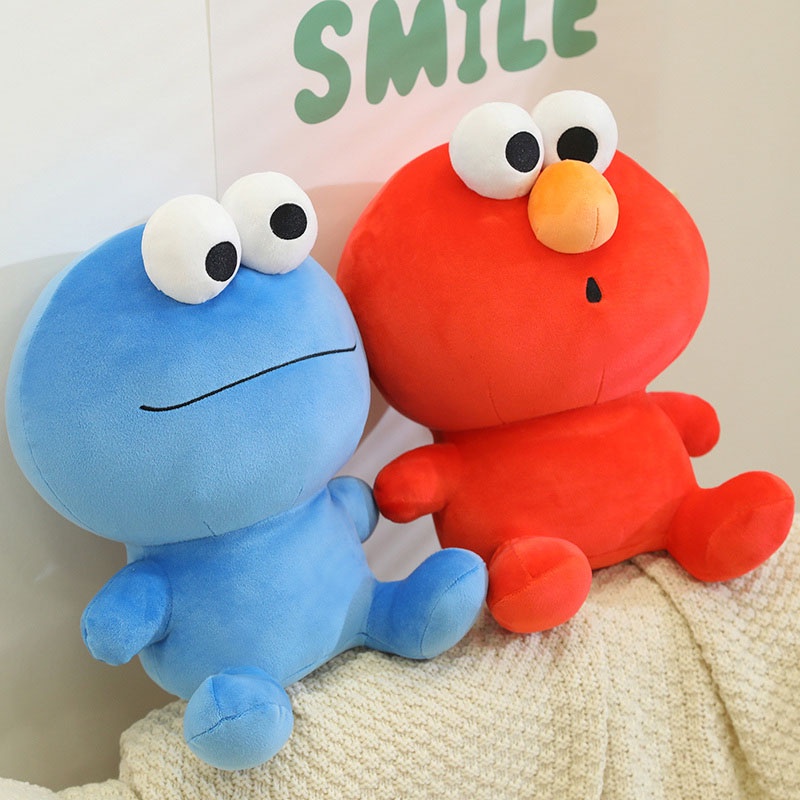 3 Sizes Stuffed Toy Animal Sesame Street BIG BIRD COOKIE MONSTER ELMO ...