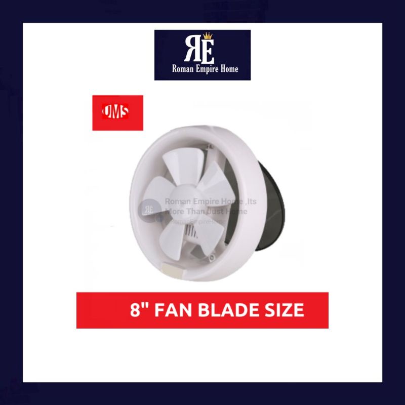 UMS Round Glass Ventilating Exhaust Fan 8" #SIRIM (For Glass) | Shopee ...