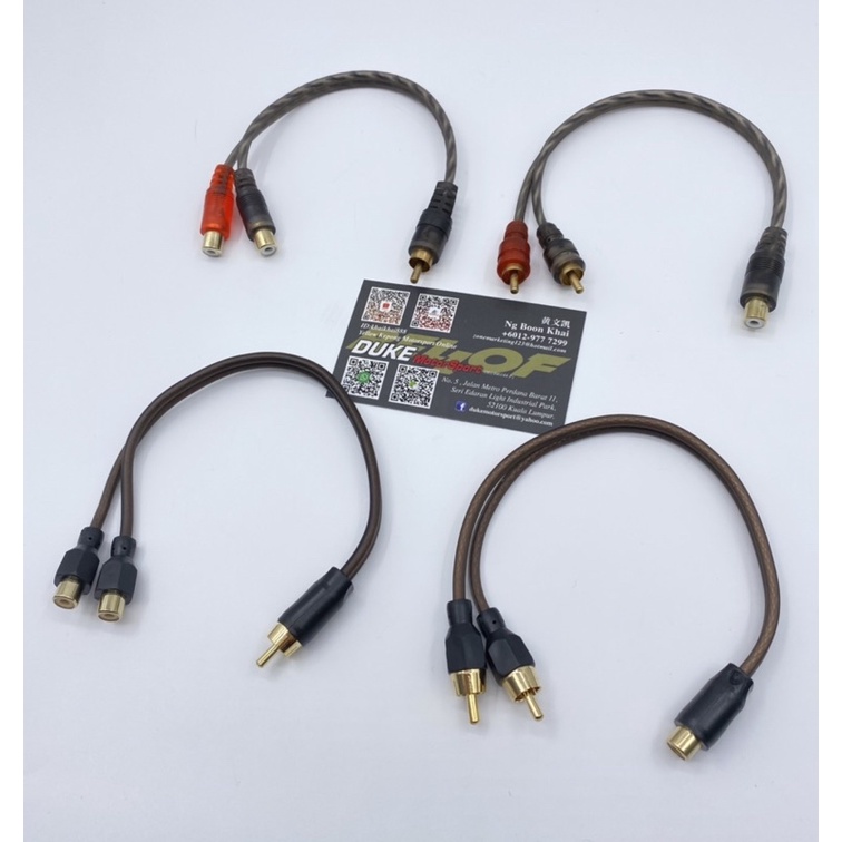 Car Audio RCA Cable 1 Male To 2 Female Or 1 Female To 2 Male Car Audio ...