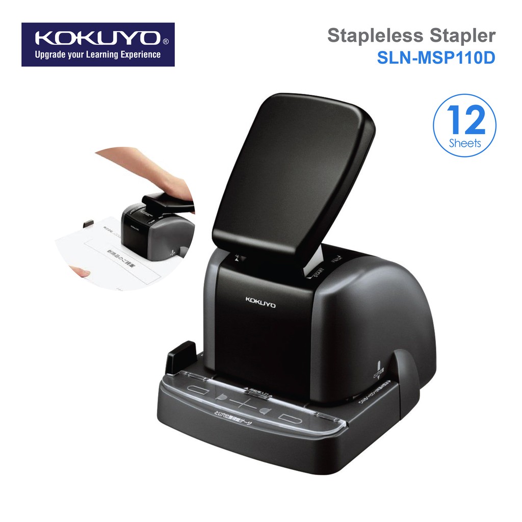 Kokuyo 2 Hole Stapleless Stapler SLN-MSP110D Kokuyo 2 Lubang Stapleless ...