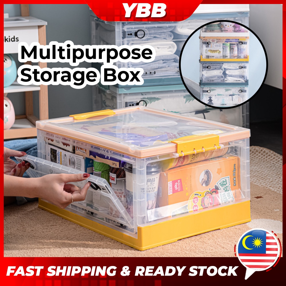 YBB Malaysia Large capacity double opening storage box foldable storage ...