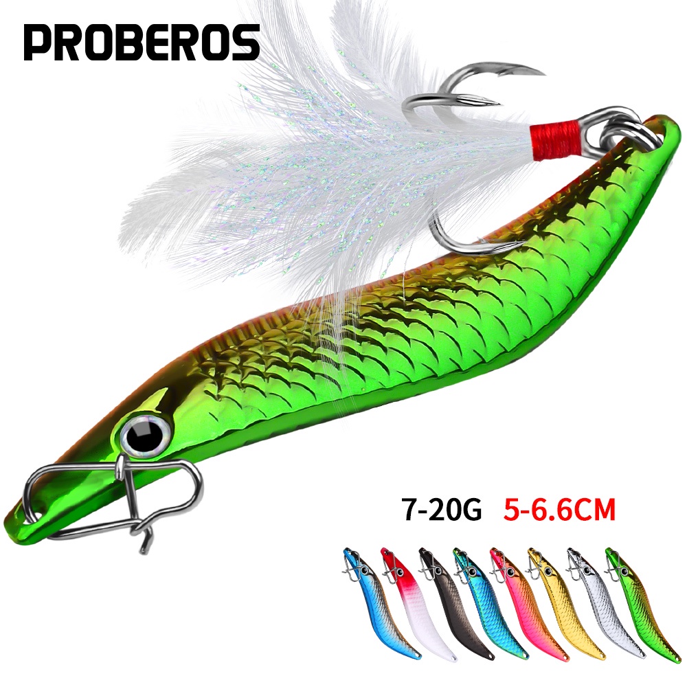 PROBEROS 1PCS Metal Spoon Bait 7g-10g-15g-20g Spinner Lure Jigging Sequin Fishing Wobbler ...