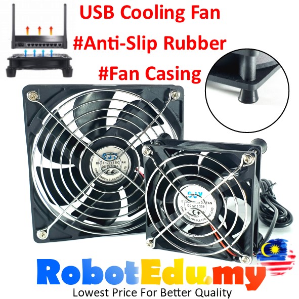 USB Cooling Fan Kipas 5V 8CM 12CM for Router Wifi Modem TV TVbox ...