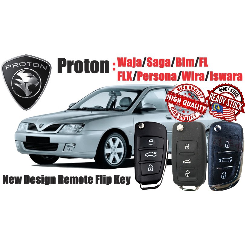 Flip Key Remote Proton WAJA/BLM/FL/FLX/PERSONA/WIRA AND ISWARA | Shopee ...