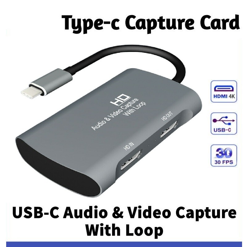 Video Capture Card for USB and TYPE-C(Type-c) with Microphone Interface ...