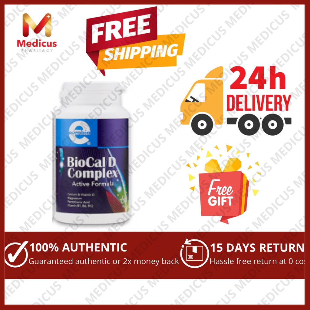 Eurobio BioCal D Complex 2X60's FOC FREE GIFT (Exp: 04/2026) | Shopee ...