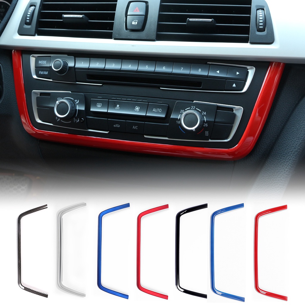 Car Center Console Multimedia Frame Trim ABS For BMW 4 Series 3 Series ...