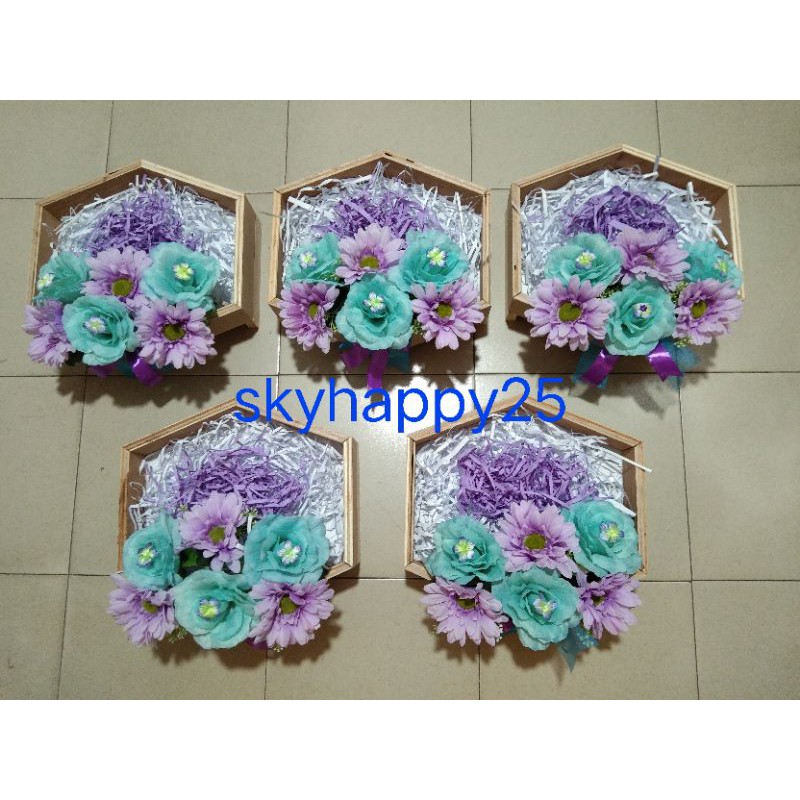 HK2#21#54 DULANG HANTARAN SIAP TAPAK BUNGA + BUNGA RIBEN+KERTAS ...
