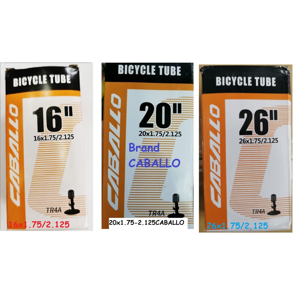 Tuib basikal , tayar dalam , CABALLO Tuib basikal 16" 20" 24" 26 ...
