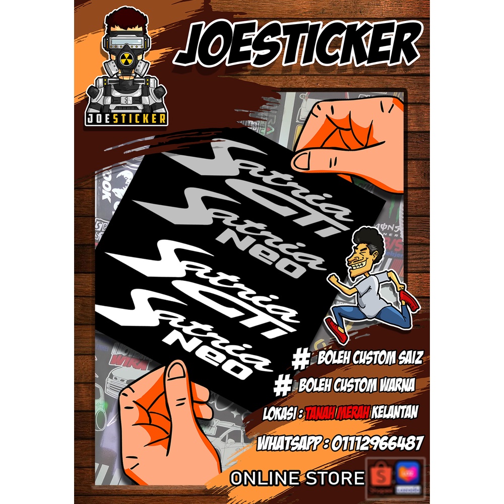 sticker satria gti/neo saiz 7.5 inci | Shopee Malaysia