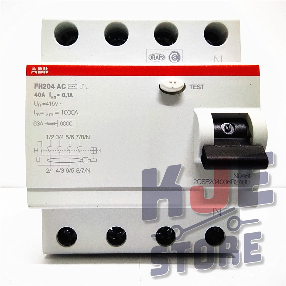 ABB ELCB/RCCB FH204 4P 40A [ 30mA / 100mA / 300mA ] [Ready stock] | Shopee Malaysia