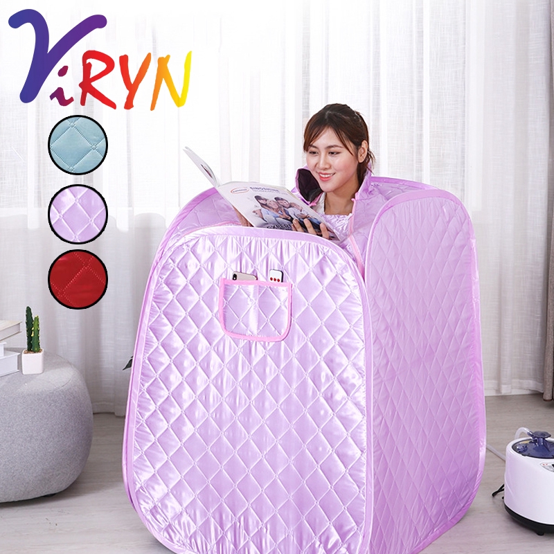 ViRYN Portable Steam Home Sauna Set Body Massage Women Household Personal Sweat Box Single Sauna ...