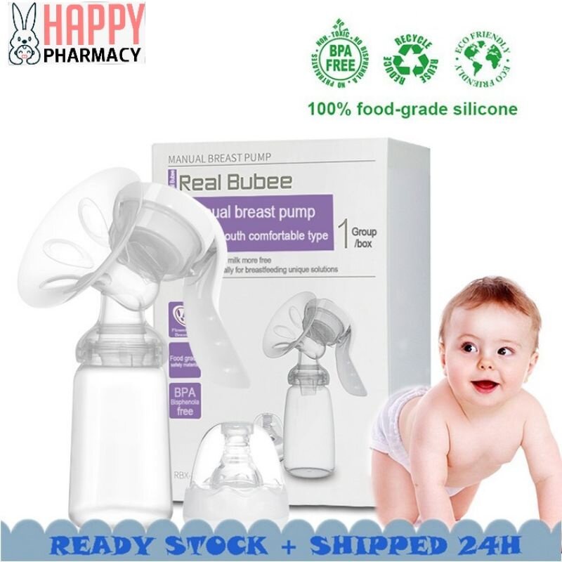 Manual Breast Pump Real Bubee Breast Milk Pump 3 Level Pam Susu (EASY TO USE) comes without ...