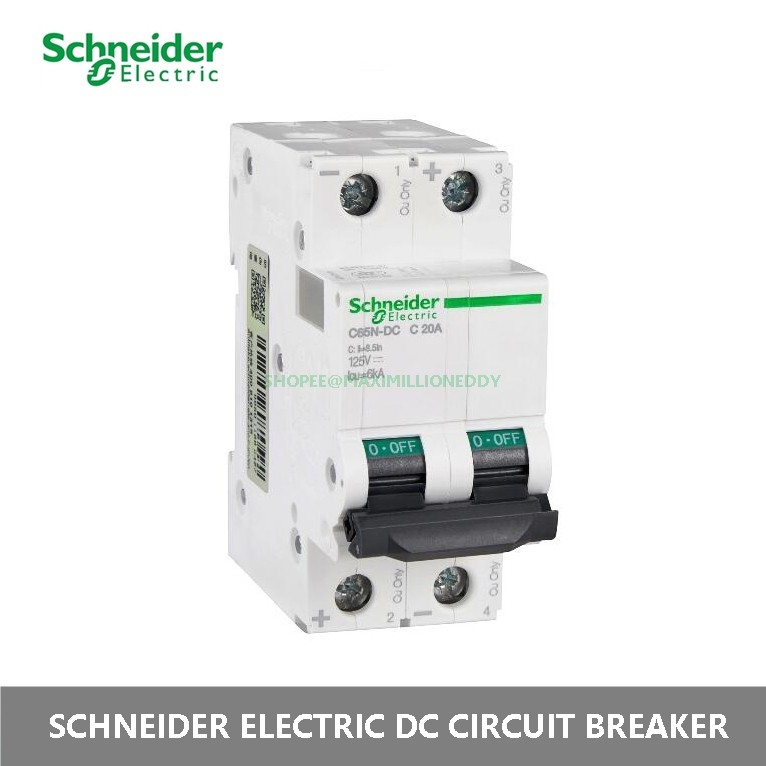 Schneider Electric 2P DC MCB Miniature Circuit Breaker Acti 9 Series 1 ...