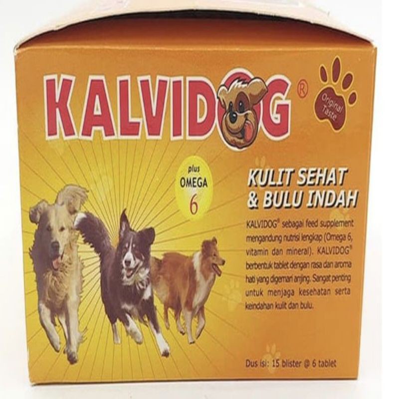 Kalvidog Plus Omega 6 Original Taste - Vitamin Dog Kalvidog Kalbe 1 ...