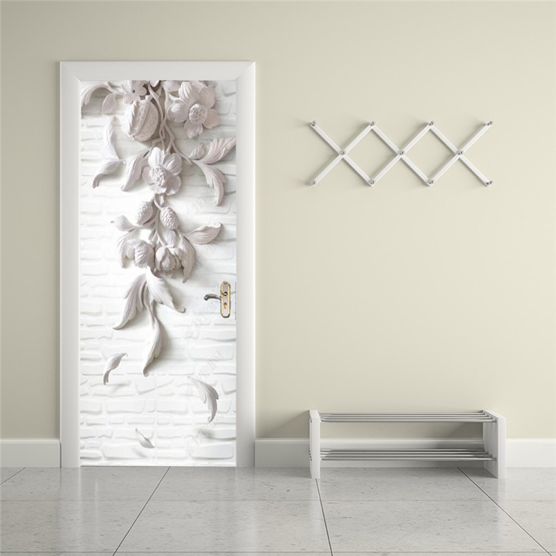 Custom Door Stickers Home Decor Door Wrap Wall Sticker Mural Wallpaper ...