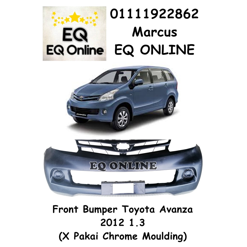 Toyota Avanza 1.3 2012 Front Bumper (X Pakai Chrome Moulding) PP ...