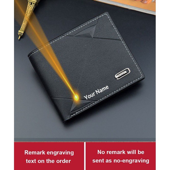 🔥Personalized Name🔥 Men Short Wallet Leather Bifold Wallets Brand ...