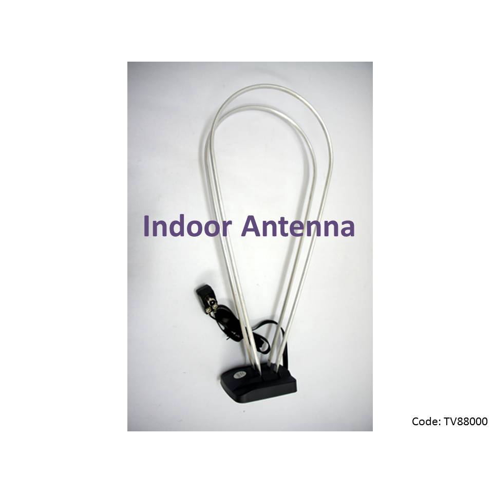 INDOOR ANTENNA Digital Ready Rabbit Ears TV Aerial Antenna HDTV VHF UHF ...