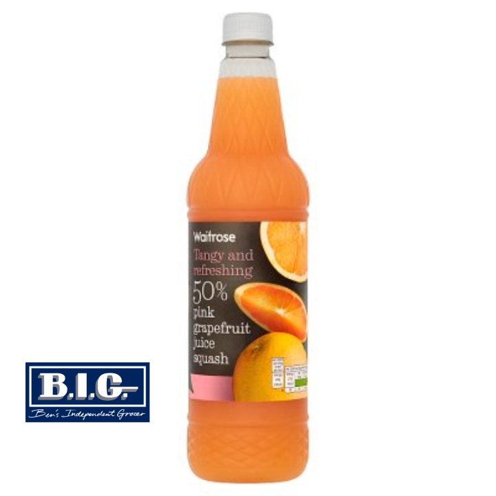 Waitrose 50% Pink Grapefruit Juice Squash 1L (EXP Apr 2023) | Shopee ...